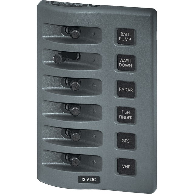 Blue Sea Systems 4307 Weatherdeckr 12v DC Waterproof Switch Panel 6 ...