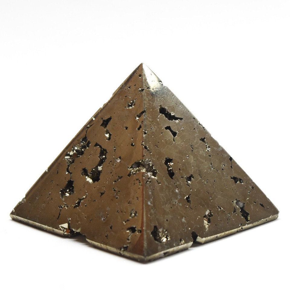 46mm Pyrite Pyramid Natural Druzy Mineral Sparkling Crystal Polished ...