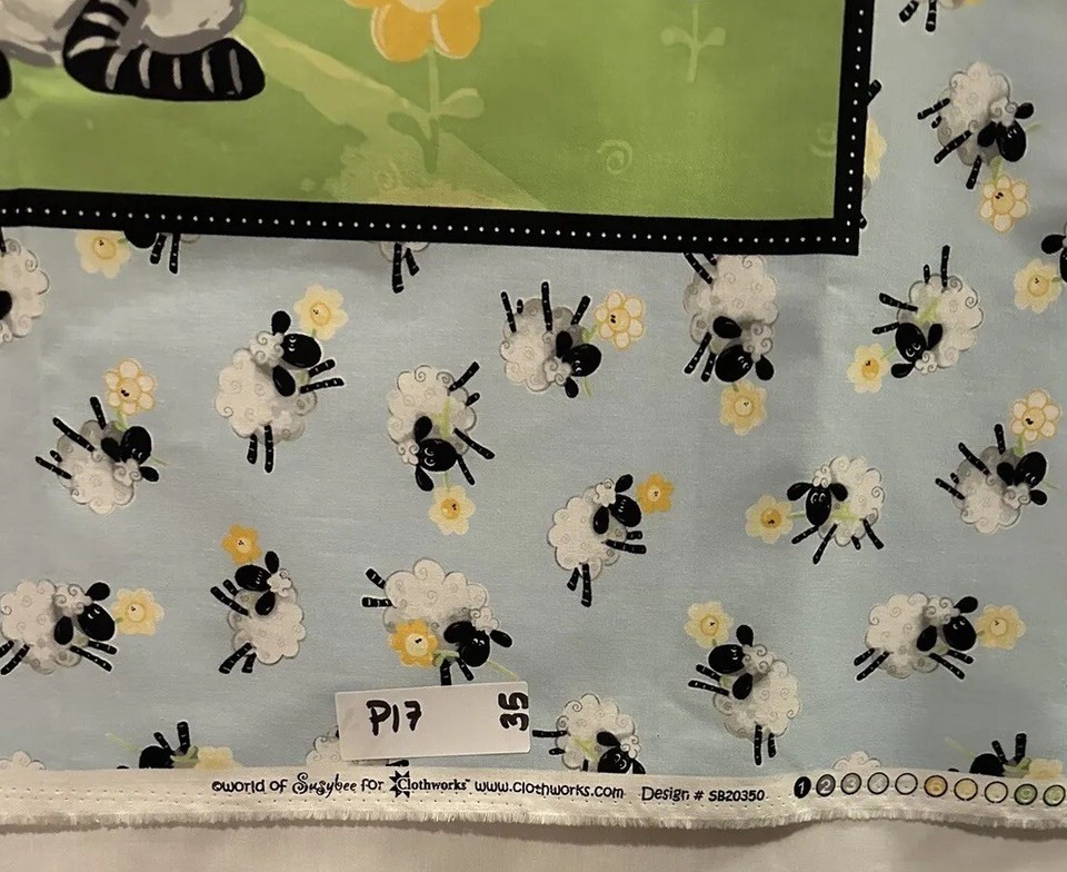 Sheep From World Of Suzybee Cotton Quilt Fabric By Clothworks 35 Inch ...