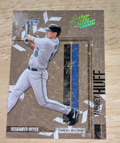 Aubrey Huff Tampa Bay Devil Rays 2004 Donruss Leather & Lumber GOLD ...