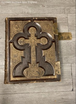 Antique Book Vulgate Holy Bible Ann. Dr Challoner HC John E Potter & Co ...