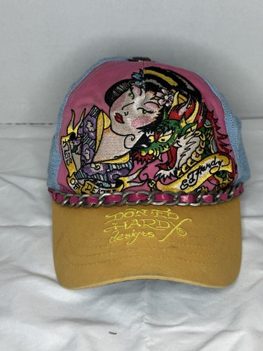 Don Ed Hardy Vintage Japanese Theme Geisha Dragon Cap | eBay