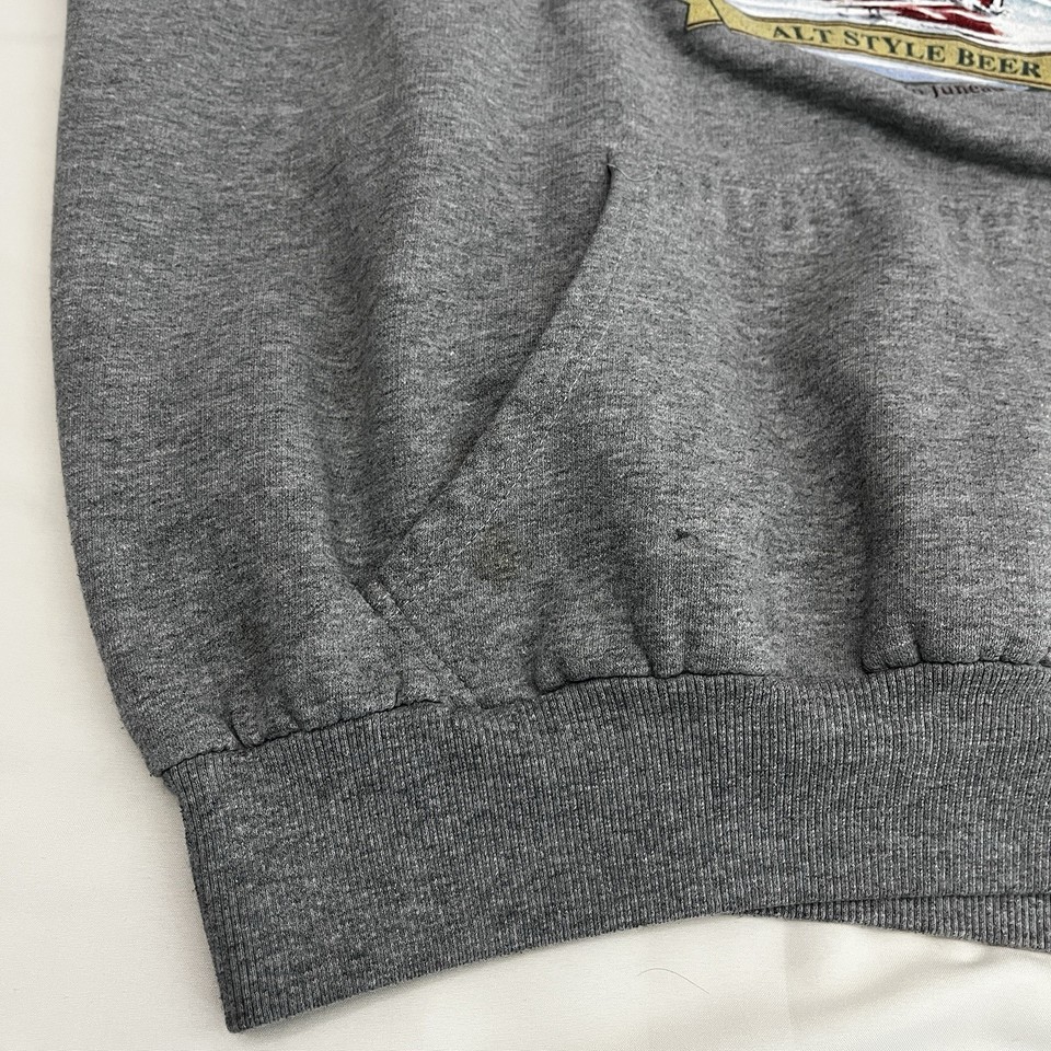 Vintage 90’s Alaskan Brewing Co Hoodie Mens 2XL Gray Alaskan Amber Boat ...