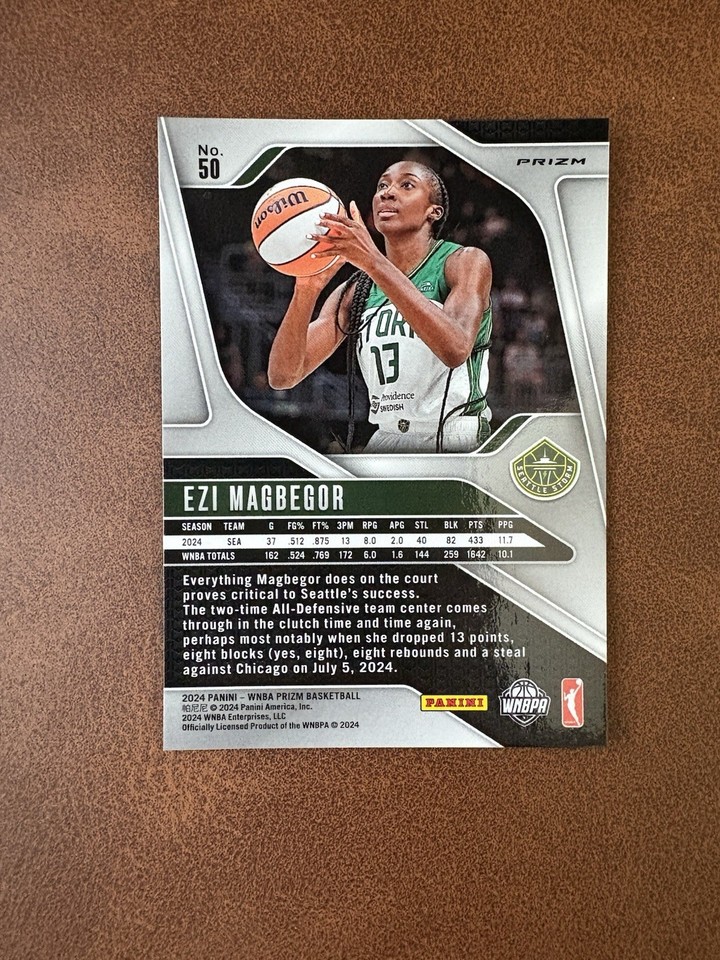 2024 Panini Prizm WNBA #50 Ezi Magbegor Green Prizm Seattle Storm M/NM ...