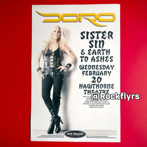 DORO 2013 Original 11x17 Concert Promo Street Poster. Portland OR | eBay