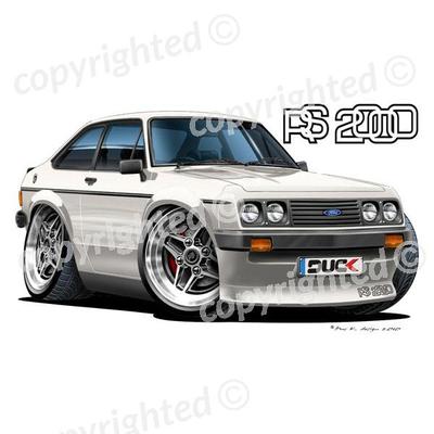 To Fit Ford Escort MK2 RS2000 - Vinyl Wall Art Sticker - White | eBay UK