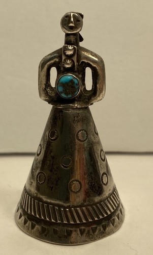 Sterling Silver Native American Bell with Turquoise Stone | eBay