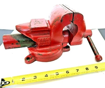 VINTAGE Dunlap 5244 with 3-1/2" Jaws & Anvil BENCH VISE USA | eBay