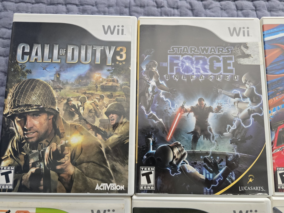 Lot Of 11 Wii Games w/ Original Cases Call of Duty 3 - wii Plus Fit ...