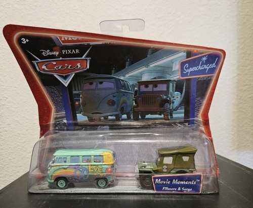 Disney Pixar Cars Fillmore & Sarge Movie Moments (Supercharged) Mattel ...