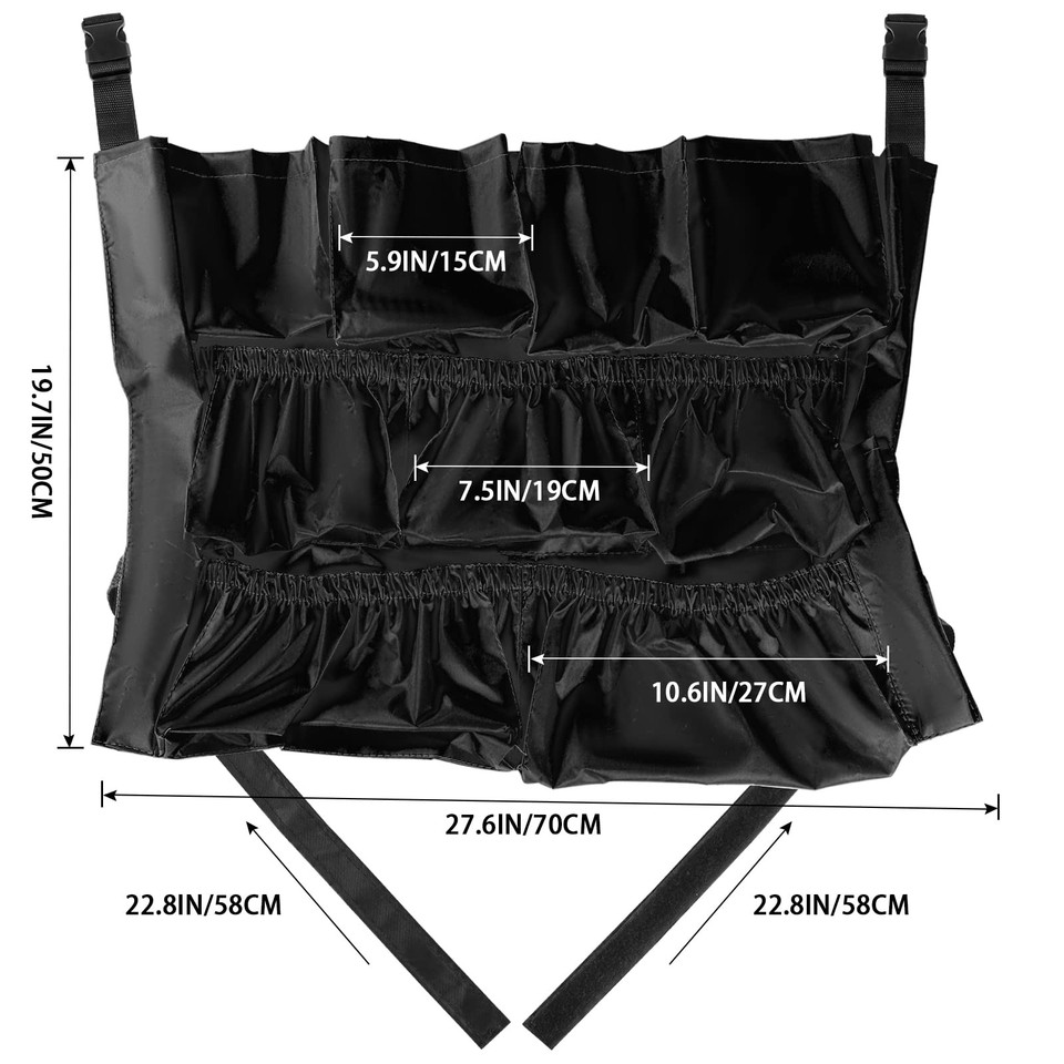 Trash Can Caddy Bag, 12 Pockets Garbage Can Caddy Organizer Bag for ...