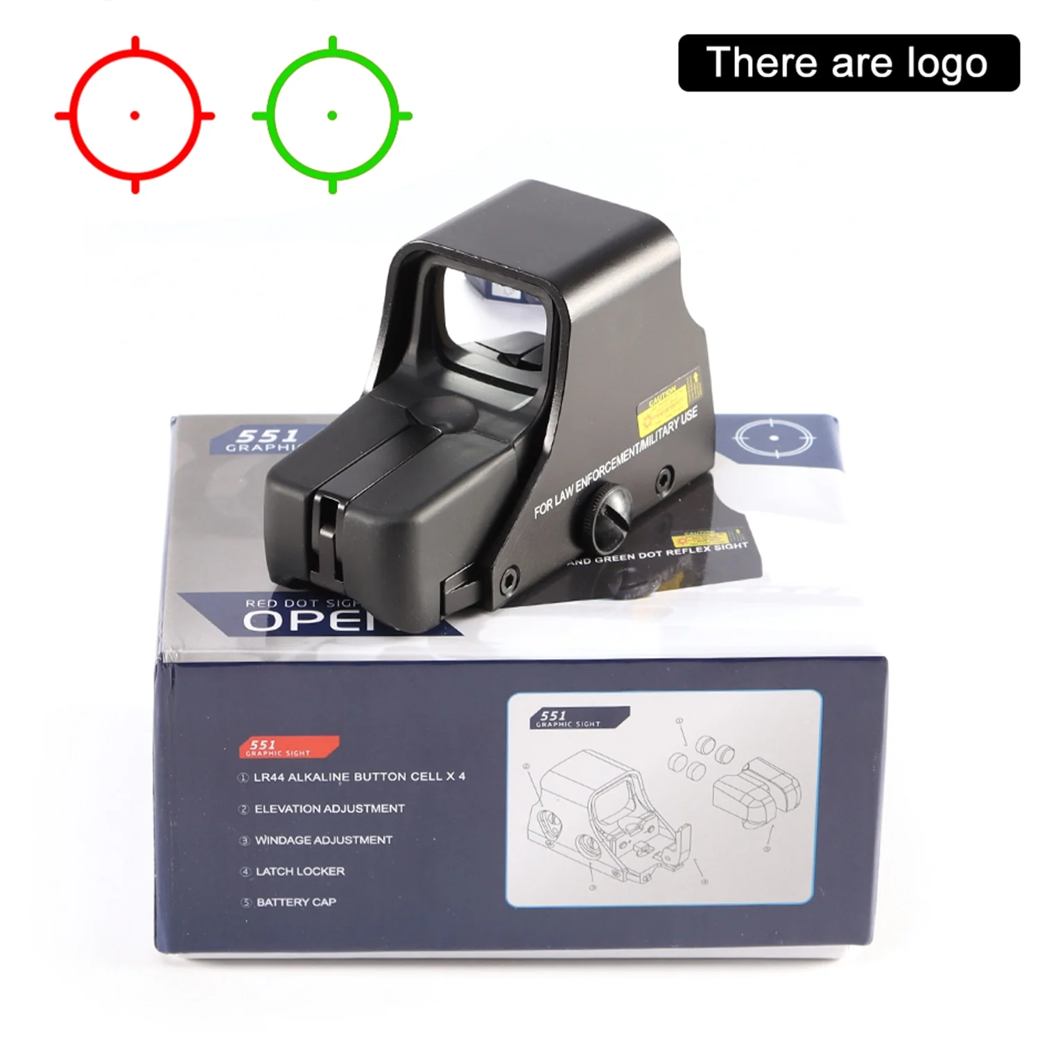 Red Dot Sight Shotgun Red Dot Sight Holographic Tactical 552 Type Red ...