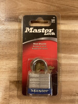 7D Master Lock Steel Shackle With Keys. | eBay