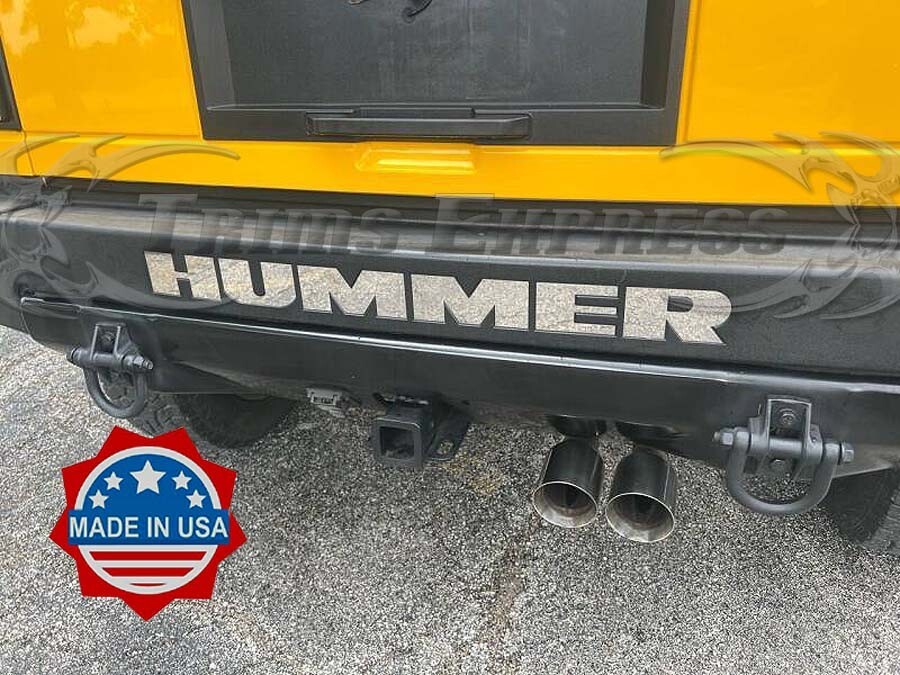 for:03-09 Hummer H2 Rear Bumper Letter Insert Sticker Accent Door Cover ...