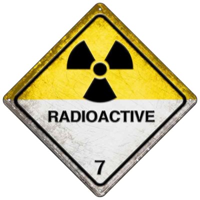 Radioactive 7 Small Novelty Mini Metal Road Notice 8" Cross Xing ...