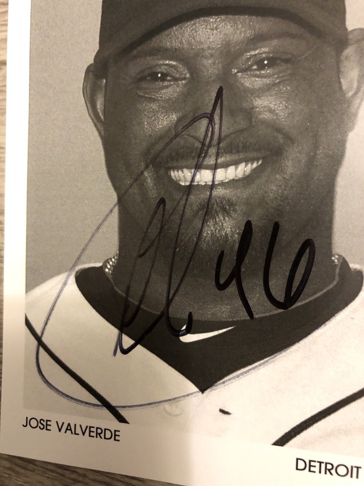 Jose Valverde Autograph Baseball Player Detroit Tigers Signed | eBay