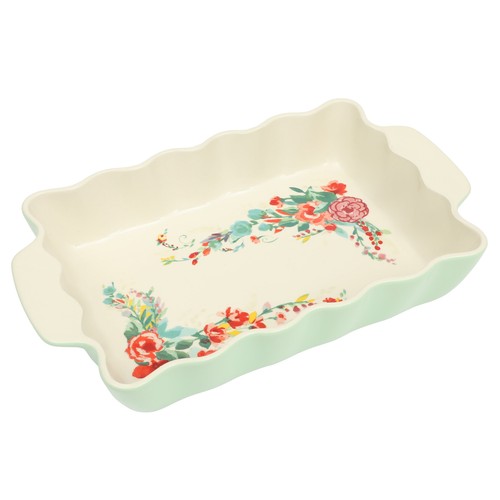 Painted Meadow Ruffle Green 9x13-inch Stoneware Baking Dish | eBay