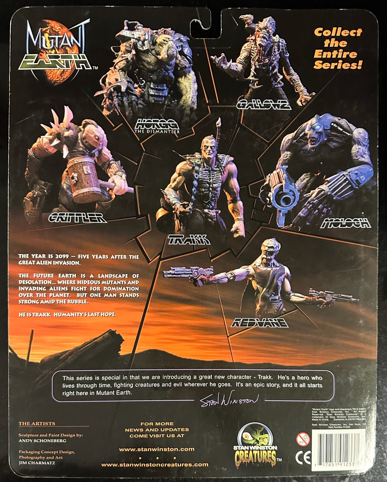 RARE - Stan Winston Creatures Mutant Earth Crippler 7" Action Figure from 2001 | eBay