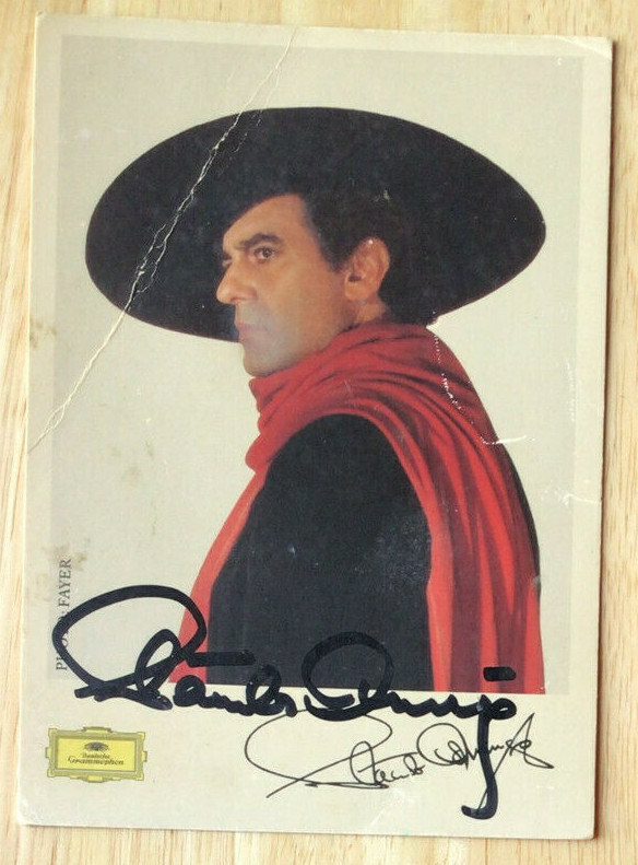Placido Domingo Signed Vintage Postcard Photo / Autographed Opera ...