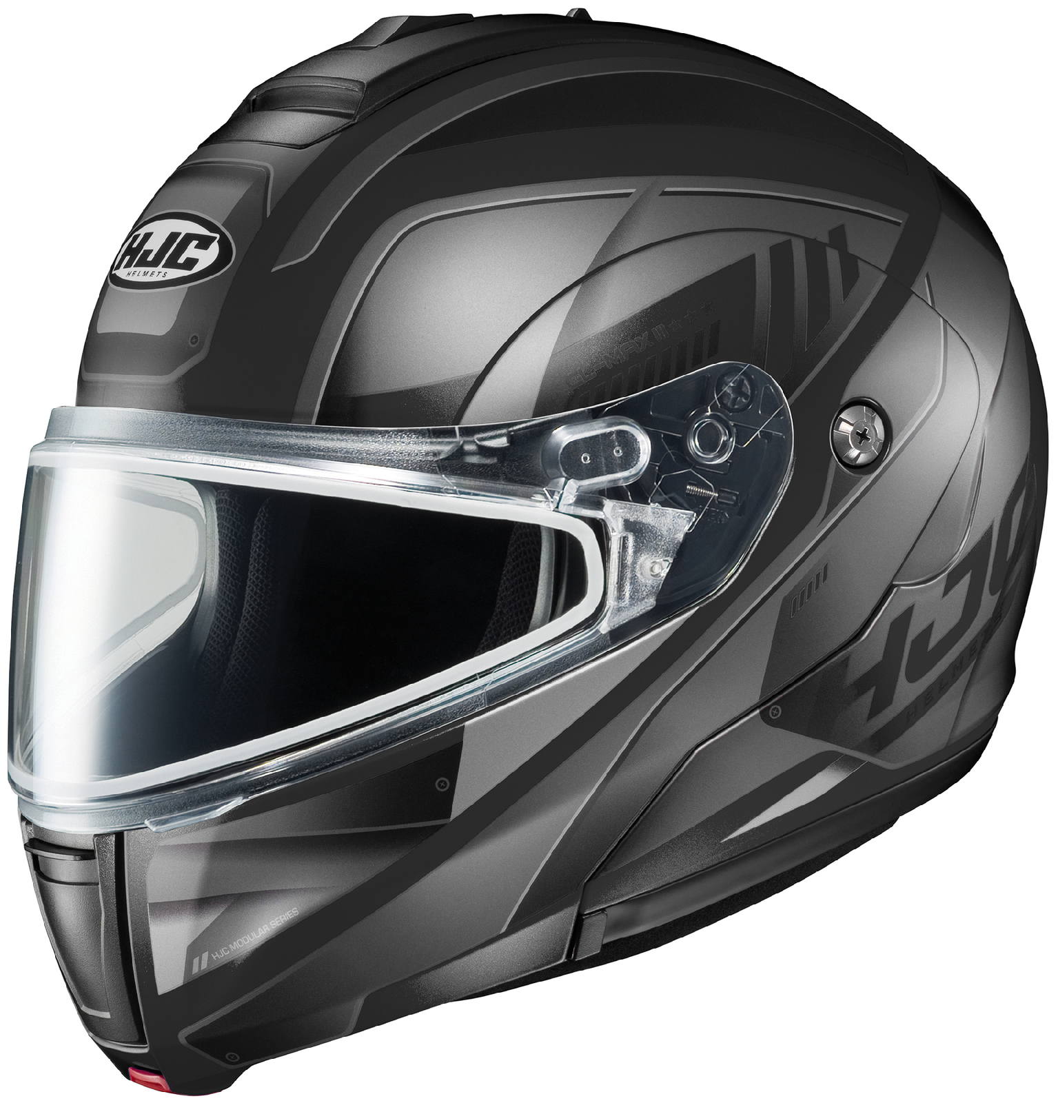 HJC Adult Black/Silver CL-Max 3 Gallant Modular Dual Lens Snowmobile ...