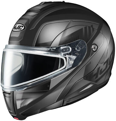 HJC Adult Black/Silver CL-Max 3 Gallant Modular Dual Lens Snowmobile ...
