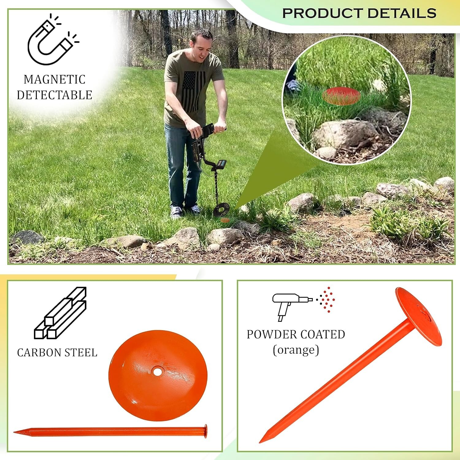 Survey Stakes - Septic Tank Marker - 6" x 10" - Pack of 6 - Property ...