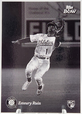 2023 Topps Black & White ESTEURY RUIZ ROOKIE Oakland Athletics | eBay