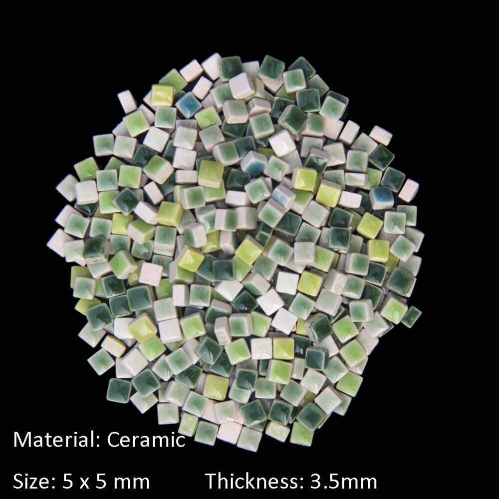 Mini Ceramic Mosaic Crafts Tiles Porcelain Crafting Pieces Art Hobbies ...