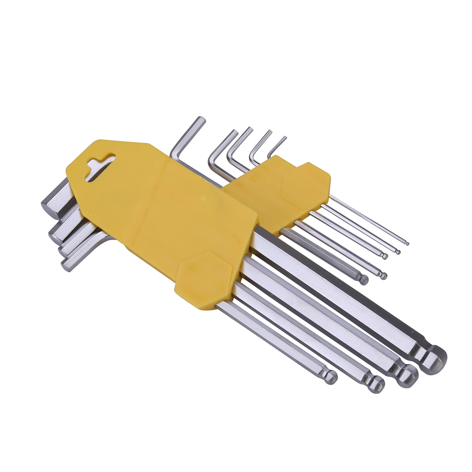 9 Piece Durable Reinforced Toughened Metric Ball Ended Hex Allen Key ...