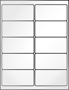 Printable 4 x 2 inch Glossy Clear Shipping Sticker Labels 50 Sheets ...