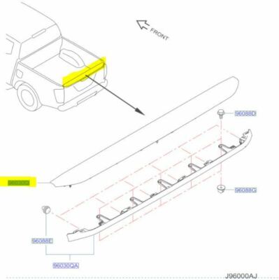 Genuine AIR SPOILER ASSY-REAR 96030-4JA0A | eBay Australia