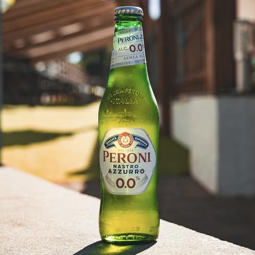 Peroni Nastro Azzurro 0.0 Alcohol Free Beer 24 Pack 11.2fl oz Bottles ...