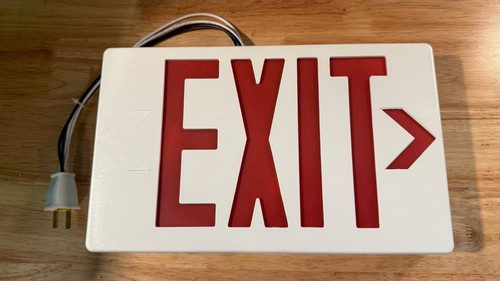 Light Up Exit Sign | eBay UK
