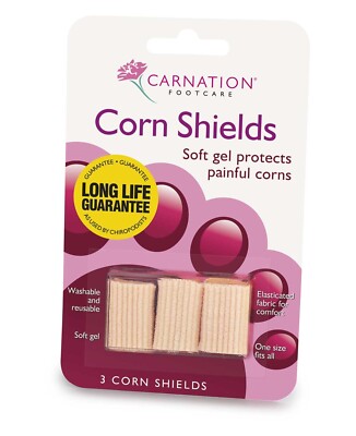 Carnation Corn Shields x3 - Soft Gel Protects Corns - Washable ...