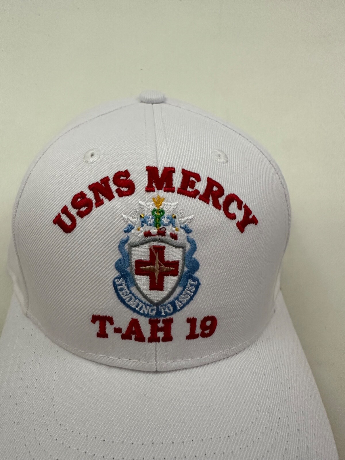 NEW The Corps USNS Mercy T-AH 19 MTT Logo White Baseball Cap Hat One ...