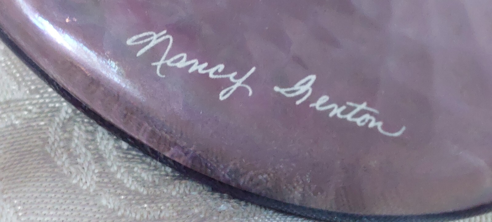 Fenton 95th Ann. Violet Iridescent Hand Painted Glass Basket Signed ...