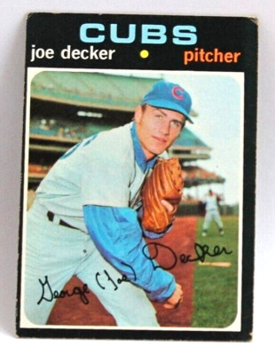 1971 Topps # 98 Joe Decker Baseball Card - Cubs Pitcher | eBay