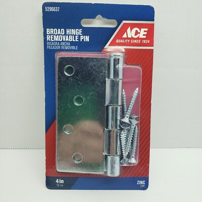 ACE Broad Hinge Removable Pin Zinc 4" #5296637 | eBay