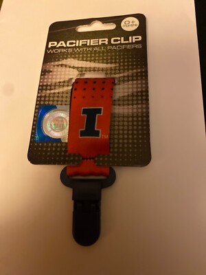 University Of Illinois Fighting Illini Pacifier Clip Baby Accessory 0 ...