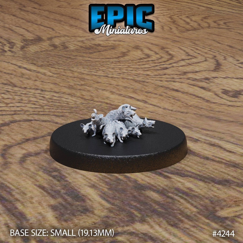 RAT SWARM - D&D Dungeons and Dragons Miniature Epic Miniatures 28mm ...