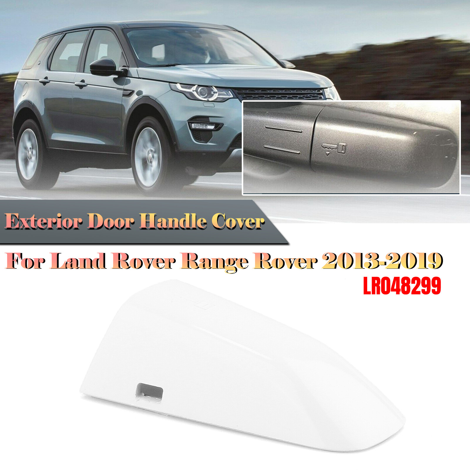 White Exterior Door Handle Cover For Land Rover Range Rover 2013-2019 ...