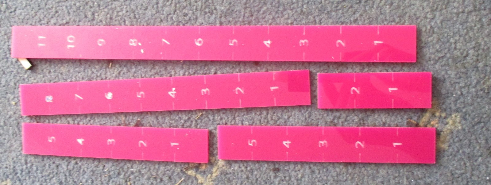 4 Wargame Rulers Measuring Sticks in MDf, oak and Acrylic AOS Warhammer ...