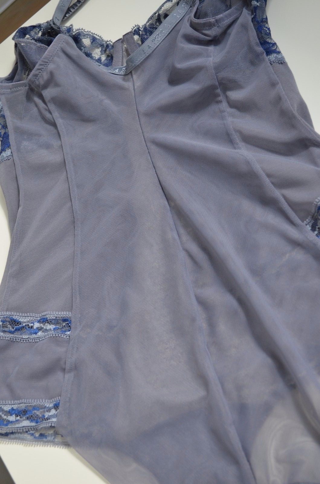 NWT LA PERLA Bodysuit Silk Oriental Suite Lace S 75 34 C Lingerie Italy ...