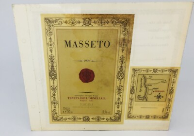 Masseto 1996 Tenuta Dell'ornellaia - Vintage Wine Labels | eBay