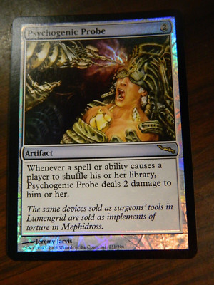 MTG FOIL Mirrodin Rare Psychogenic Probe #231 Of 306 Excellent ...