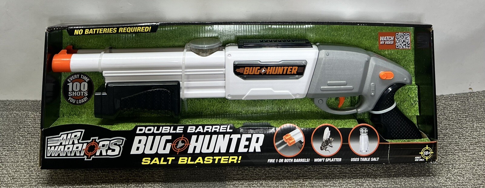 Bug Hunter Salt Blaster Air Warriors Double Barrel Salt Gun For Outdoor ...