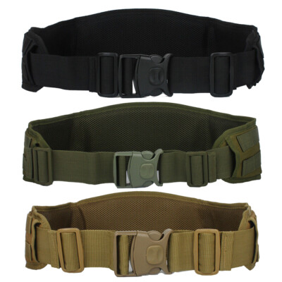 Tactical MOLLE Mesh Padded Heavy Duty Combat Battle Belt Men Military ...