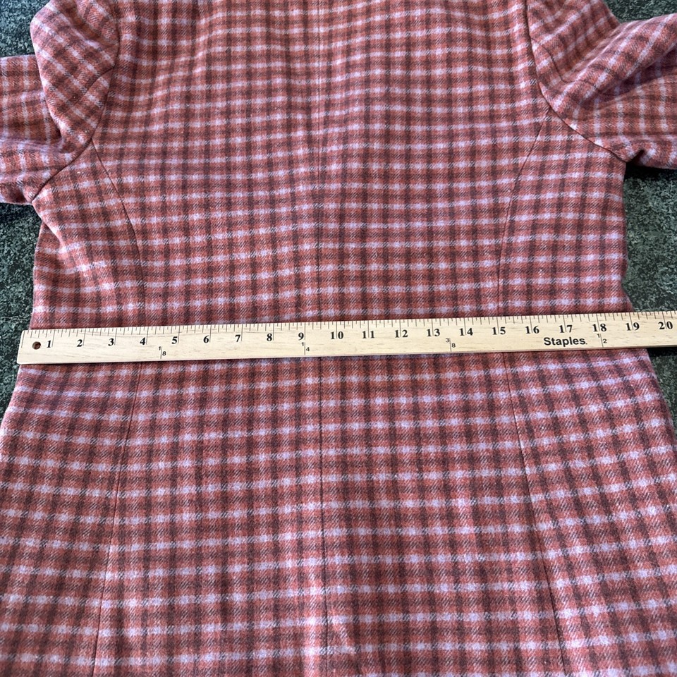 Sundance The Lisa Blazer Pink Plaid Wool Blend Jacket Size Large Floral ...