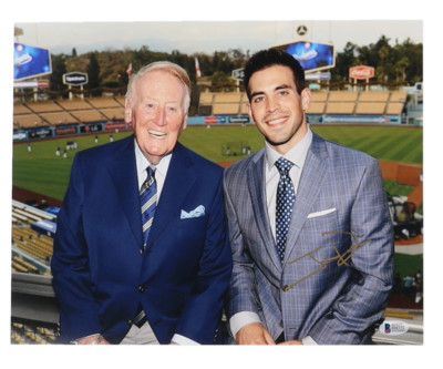 JOE DAVIS-Los Angeles Dodgers Sportscaster Signed 11x14 Photo (Beckett ...