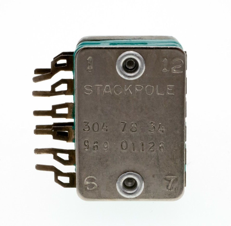 Stackpole 304-78-25 2 Pole/3 Position Rotary Switch PCB Mount .100 ...